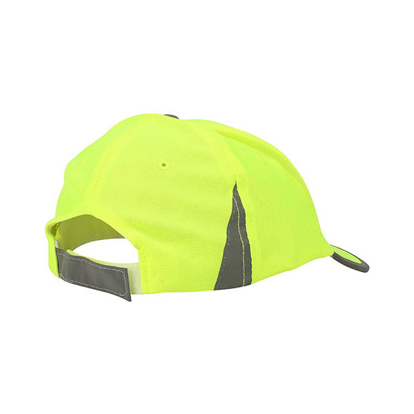 High Viz Reflective Safety Baseball Cap w/ Hook & Loop Strap ...