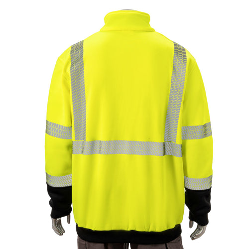 Class 3 C Hi Vis Reflective Tape Safety 1/4 Zipper – customtshirtb