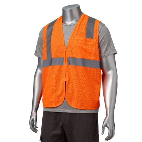 Class 2 Polyester Reflective Tape Safety Vest With Pocket – customtshirtb